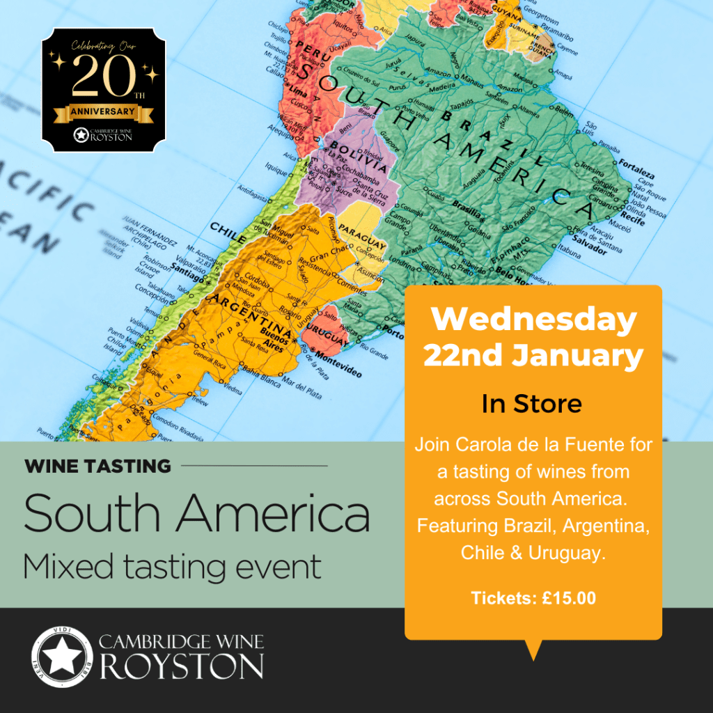 Wine Tasting: South America - Cambridge Wine Royston, Hertfordshire